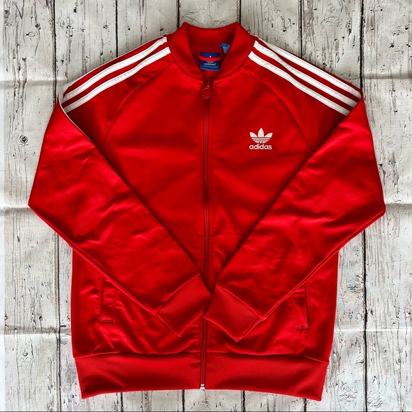 adidas Originals | Jackets & Coats | Adidas Youth Red Trefoil Track ...